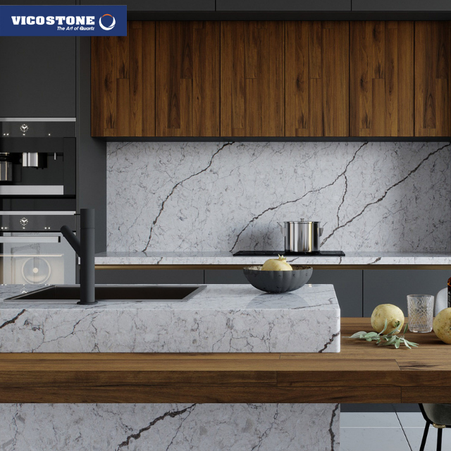 Vicostone Diamante Kitchen Countertop | Méga Comptoirs