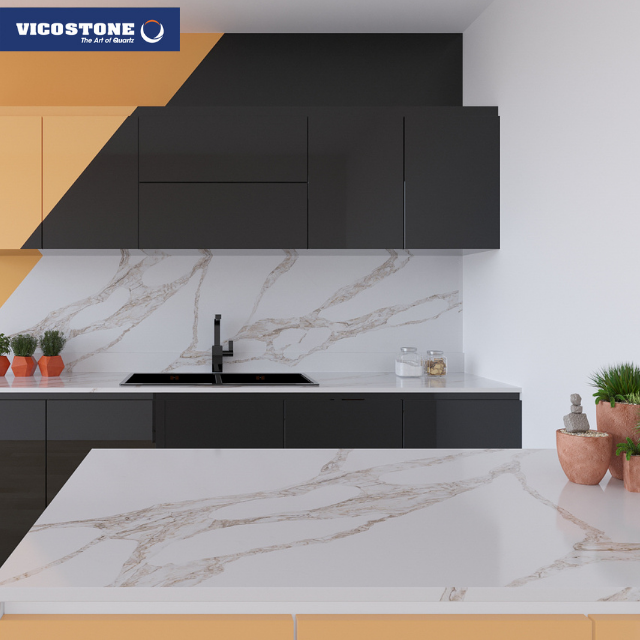 Vicostone Vivalioro Kitchen Countertop | Méga Comptoirs